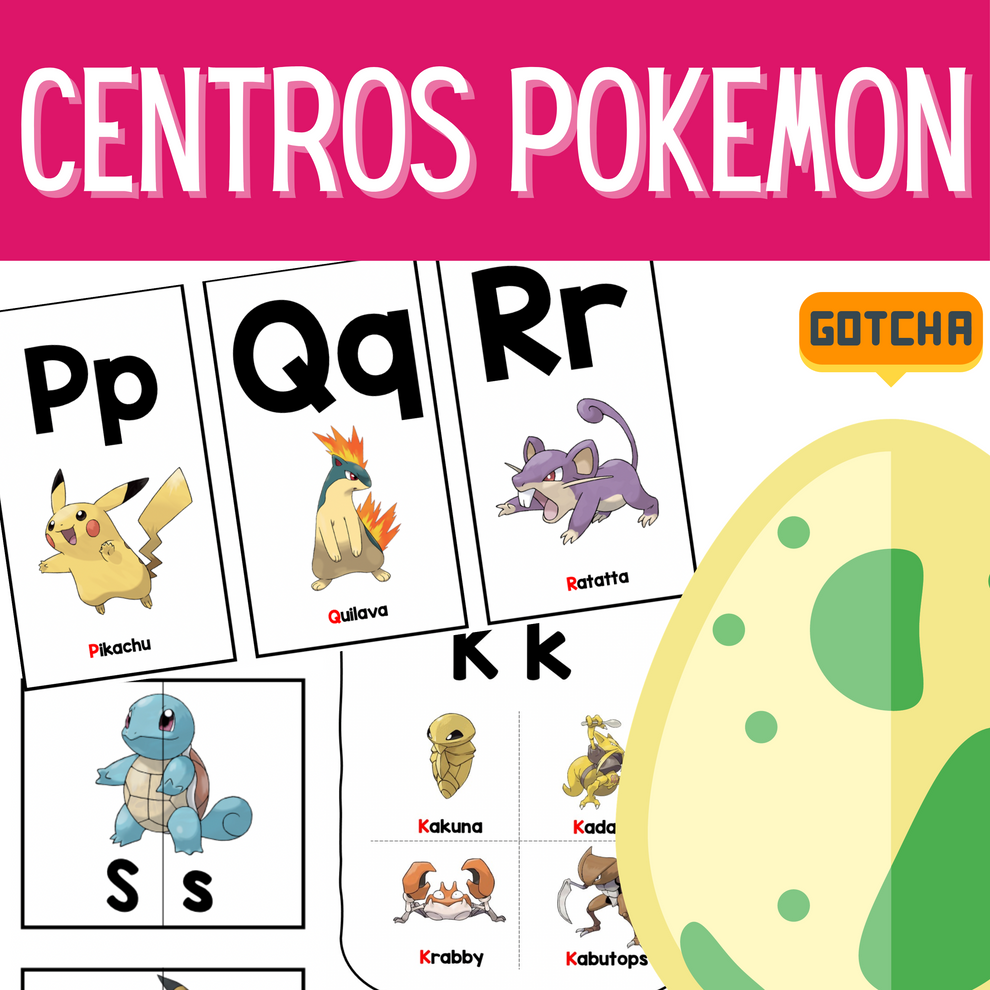 Centros Matemáticas y Literatura | Inspirados en Pokémon – Play Do Grow