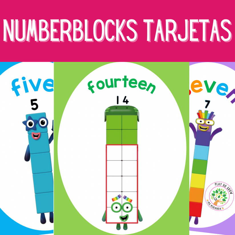 Numberblocks | Tarjetas con números del 1-20 – Play Do Grow