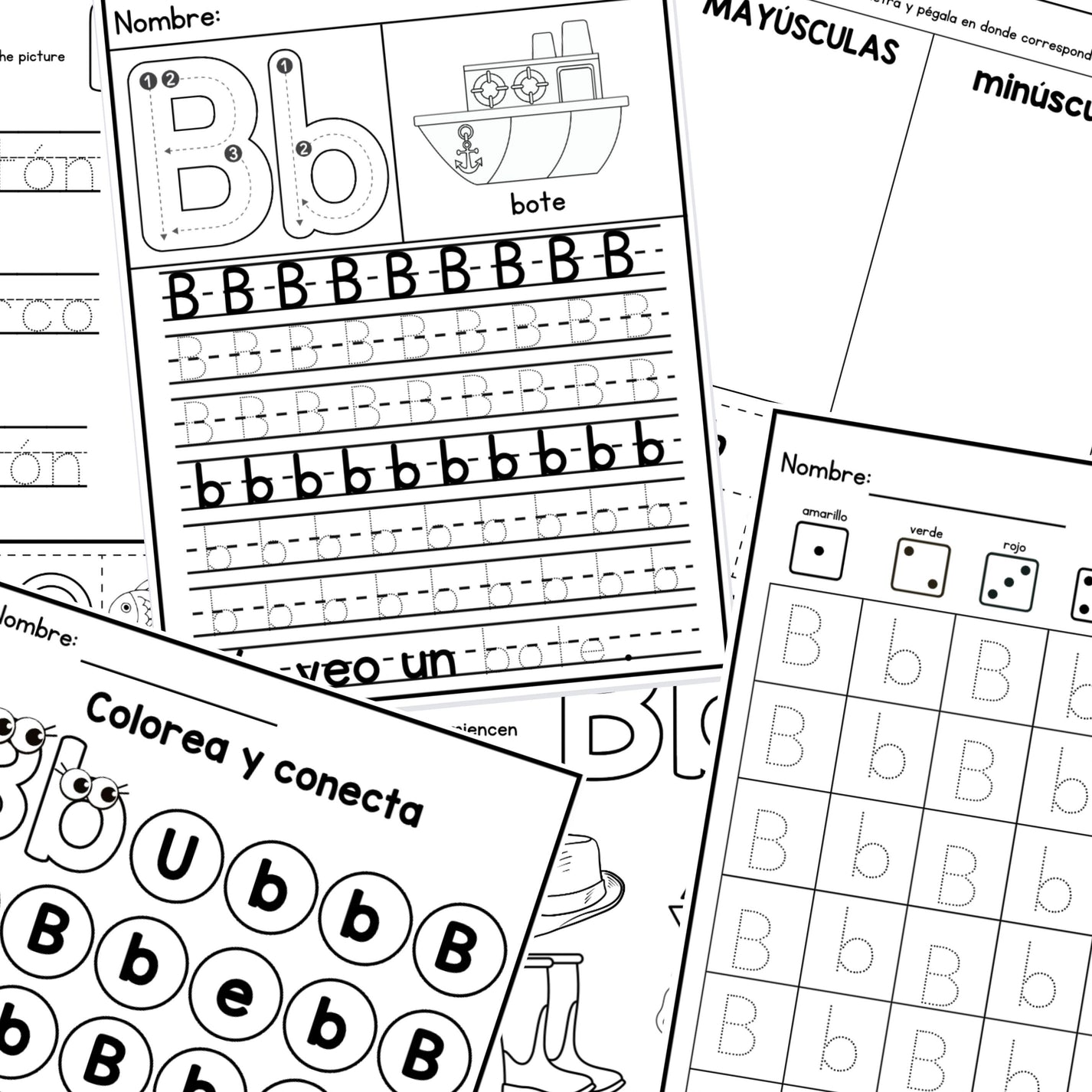 Letra B - Letra de la Semana. 12 Hojas de trabajo | PreK & Kindergarte ...