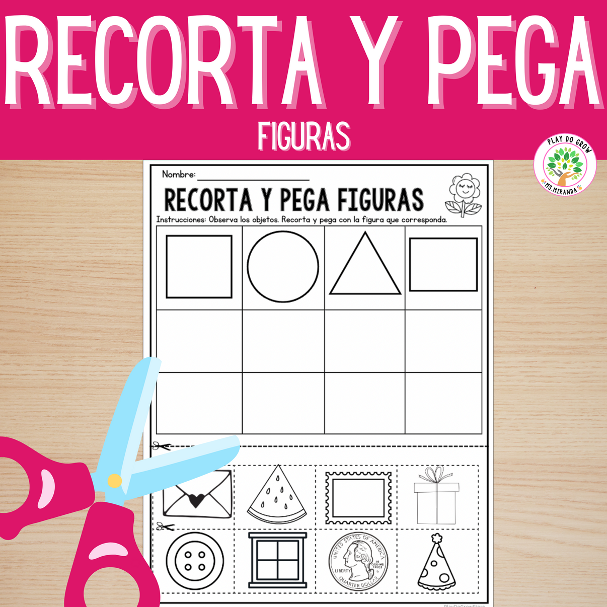 GRATIS Recorta y pega figuras. Preescolar y Primaria. Matemáticas ...