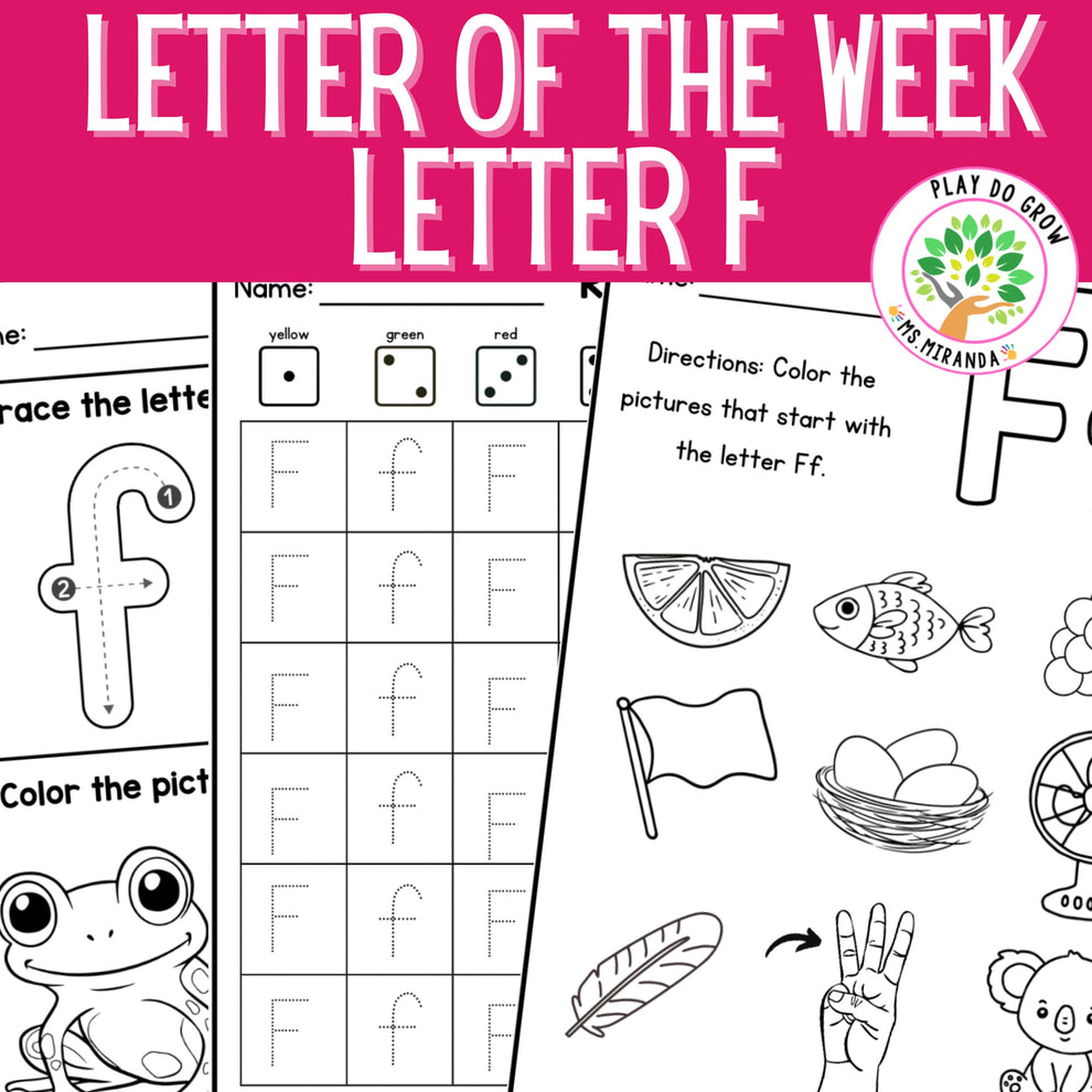 Letter of the week. Letter F | Handwriting Activities – Play Do Grow