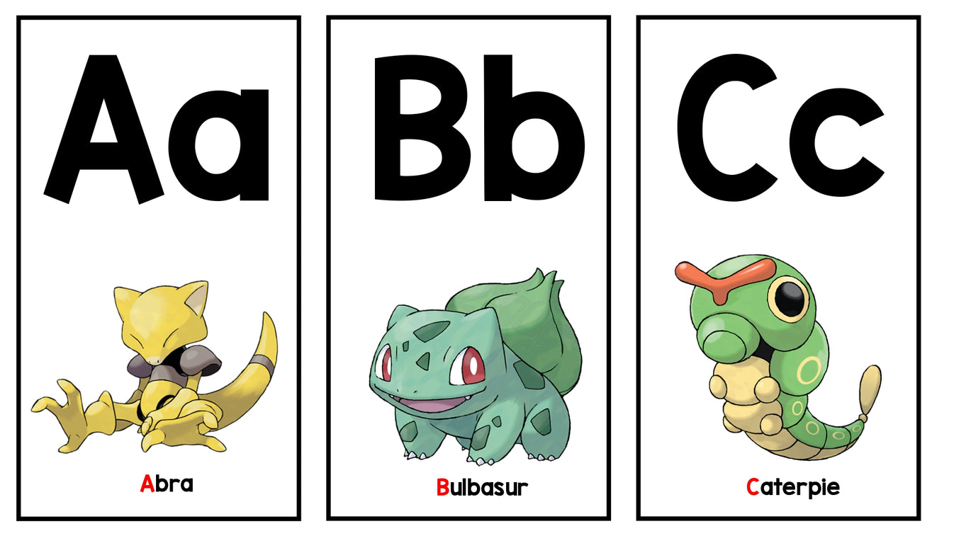 Visual Alphabet | Pokemon – Play Do Grow