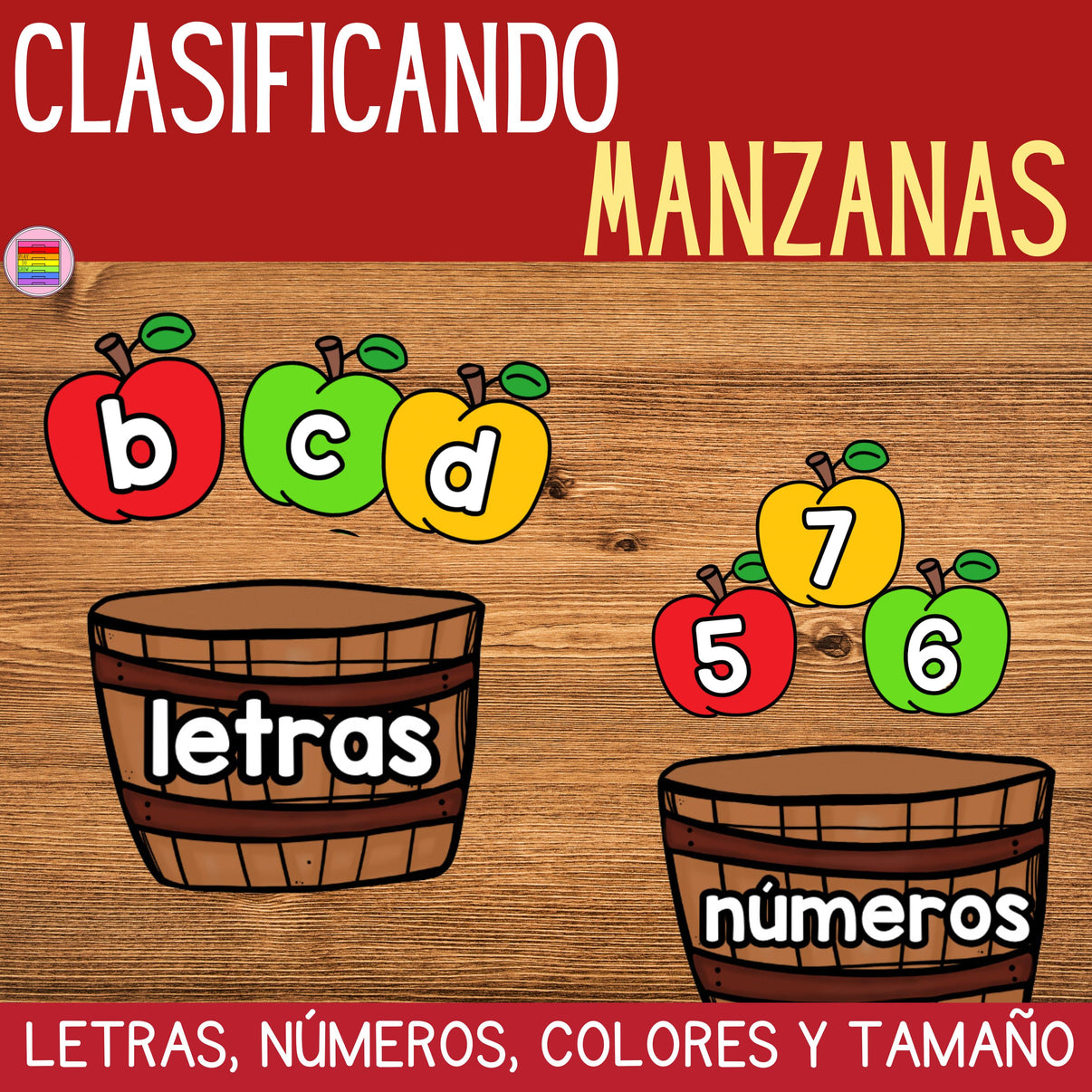 Manzanas Juego Clasificación Preescolar y Primaria – Play Do Grow